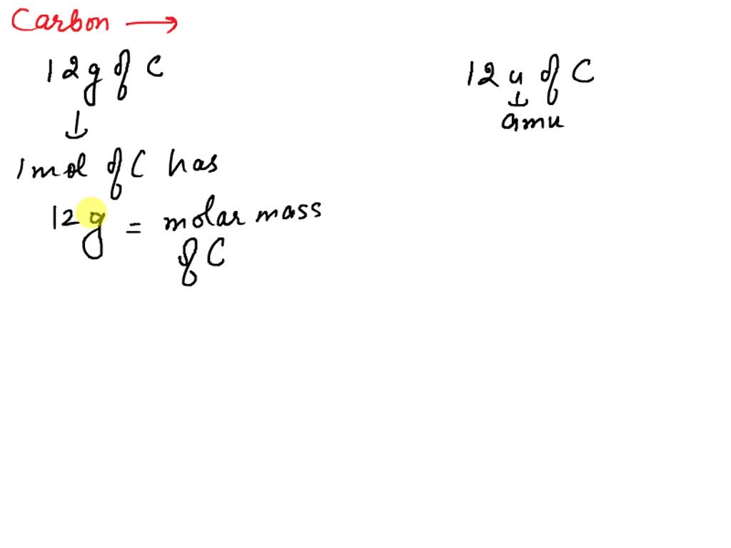 SOLVED: Point out The difference between 12g of carbon and 12u of carbon.
