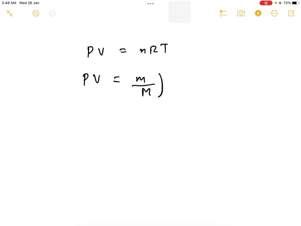 SOLVED: Question 2 1 pts The ideal gas law is an example of an equation ...