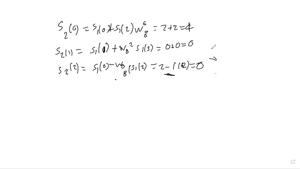 Solved For The Given Sequence X N Cos Zn Compute 8 Point Fft Using Dit Fft Algorithm If F