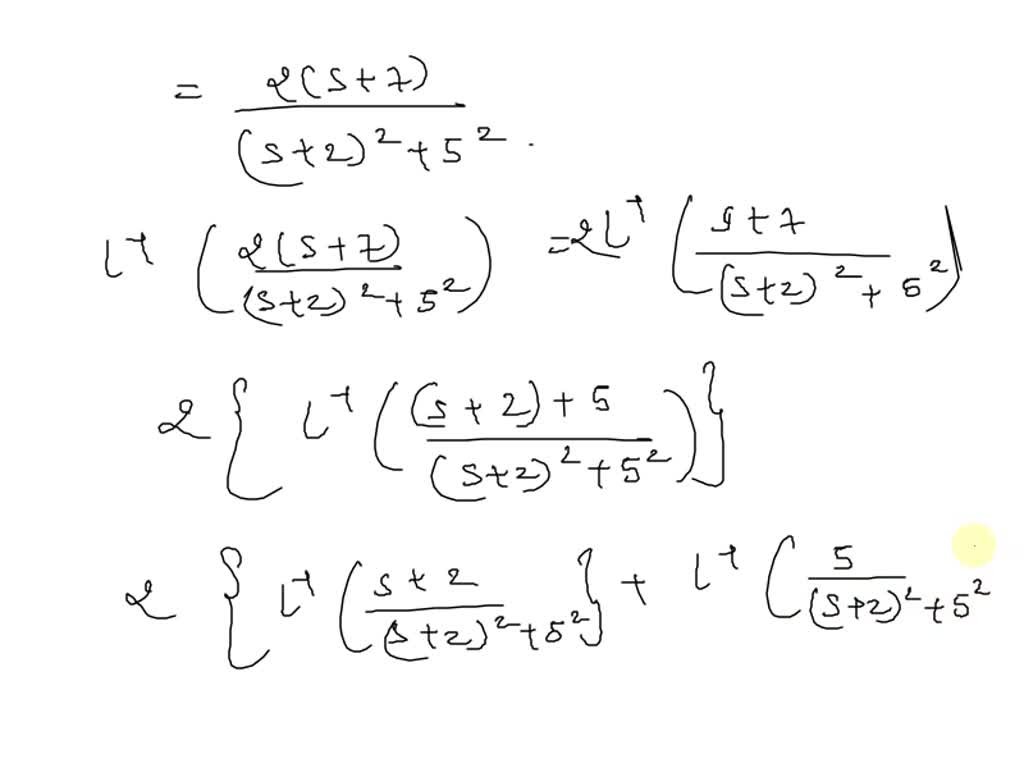 SOLVED: Calculate the following inverse Laplace transforms (2.1) (2.2) 2s+4 (s2s2-4s +3)