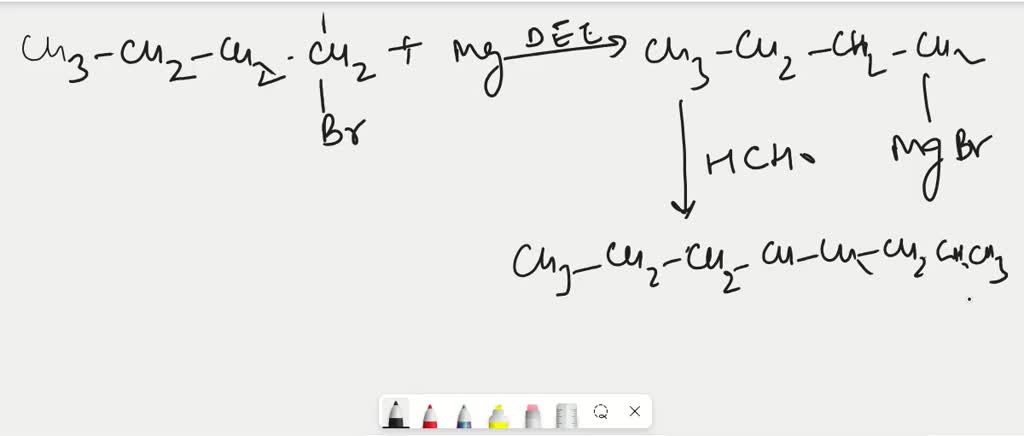 SOLVED: using two equivalents of 1-bromobutane, propose a synthesis to make 4-octanone. Make a ...