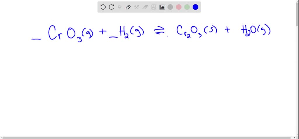 SOLVED: At 500 K, gaseous chromium(VI) oxide CrO3 reacts with excess ...