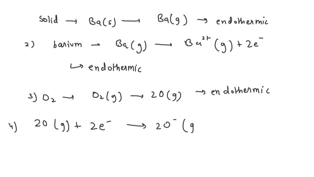 SOLVED: Write a 6-step Born-Haber cycle for the standard heat of formation of barium peroxide ...