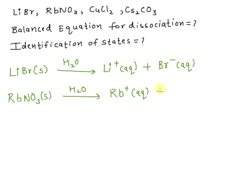 SOLVED: The following soluble salts are strong electrolytes. For each ...