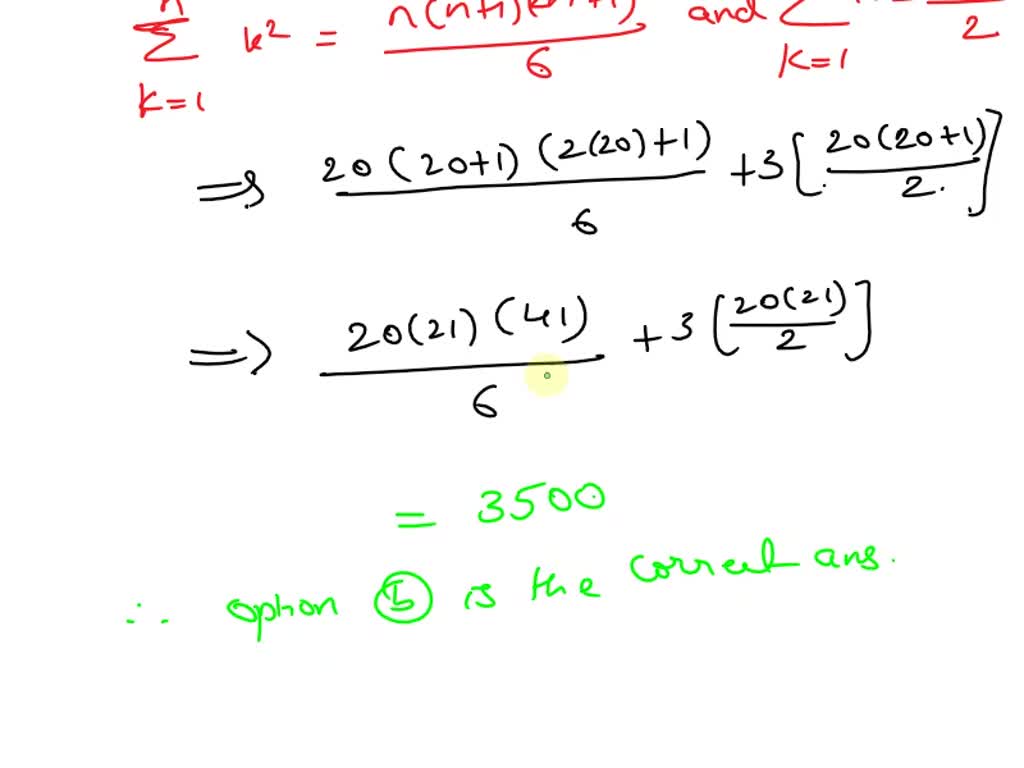 SOLVED: Q4. The value of the sum k(k + 3) using standard summation ... SOLVED: Q4. The value of the sum k(k + 3) using standard summation ...