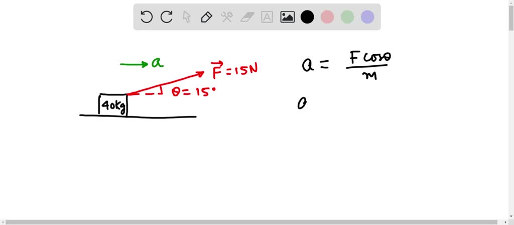 SOLVED: being pushed along horizontal smooth surface The pushing force ...