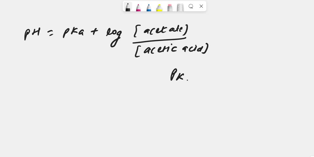 Calculate The Concentration Of Acetate In A 50 Mm Solution Of Acetic Acid Buffer At Ph 5 0