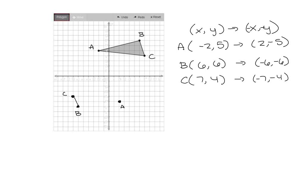 SOLVED: Graph the image of the given triangle after the transformation that has the rule (x, y ...