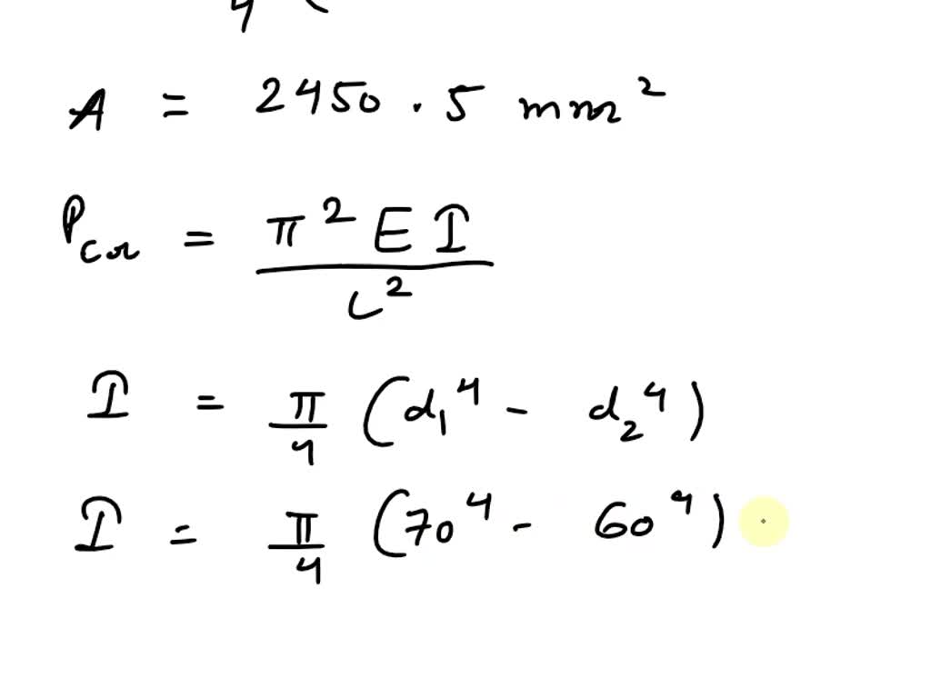 SOLVED: Problem 8: A pinned-end column (both ends are pinned ...