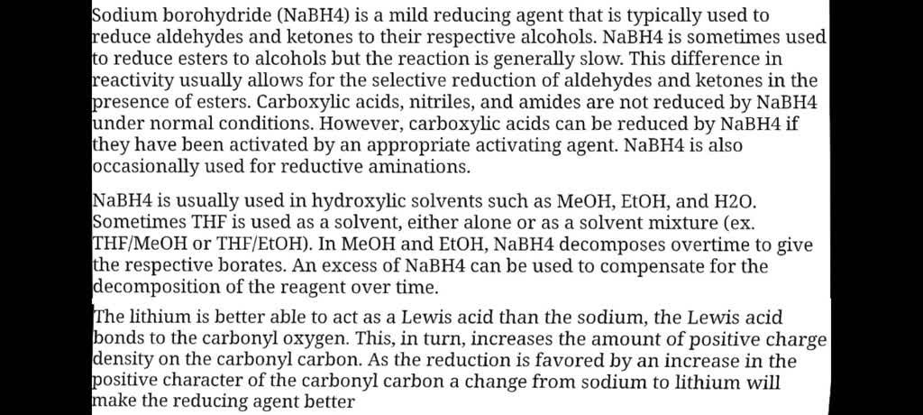 SOLVED: NaBH4 is typically used in excess. Since the rate law for ...