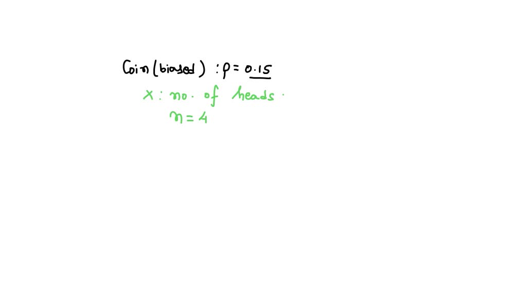 SOLVED: A fair coin is tossed 10 times. Let X count the number of heads tossed. Use the chart on ...
