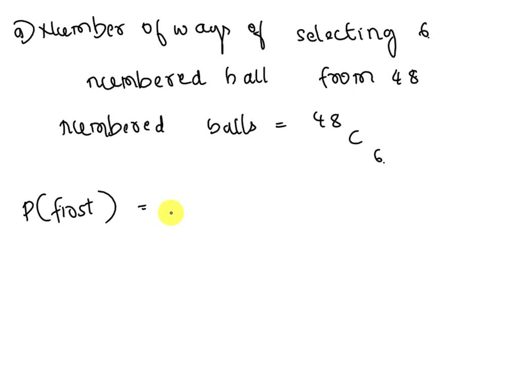 In a certain lottery, 48 balls numbered 1 through 48 are placed in a machine, and six of them ...