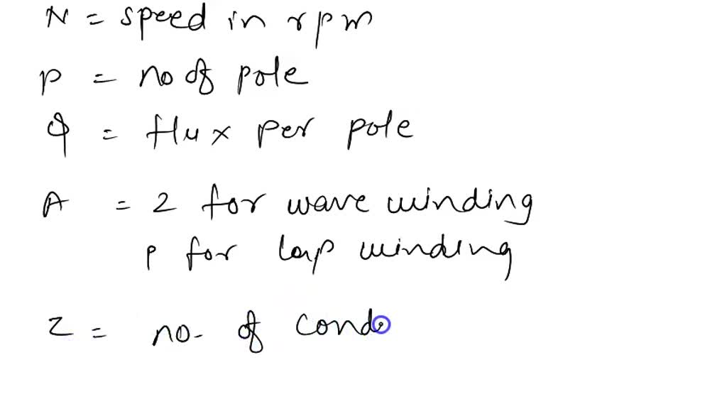 SOLVED: 'A 4 pole generator with wave wound armature has 52 slots each ...