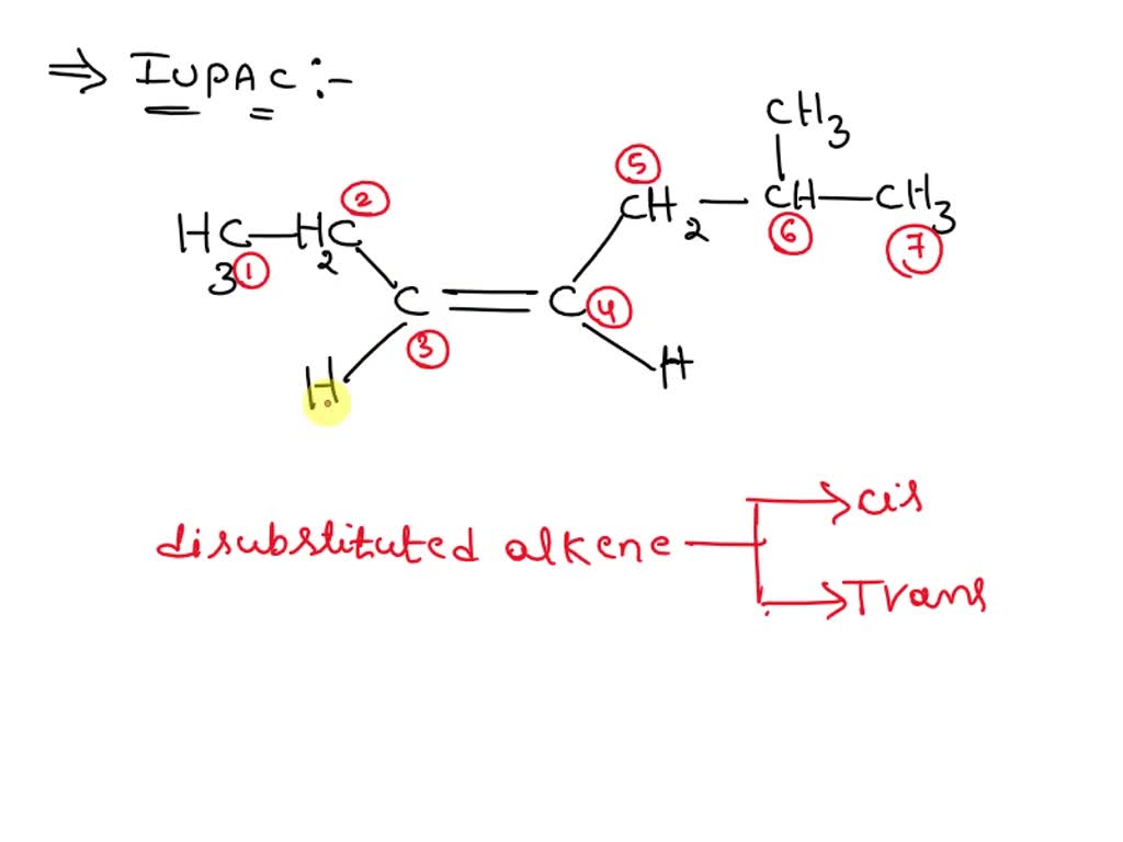 SOLVED: 44) Select the correct name for the following compound. 44) 5 H;C Hzc ab-a0 ilkask trans ...