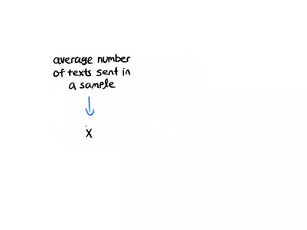 SOLVED: Give the correct notation for the mean: The average number of text messages sent in a ...