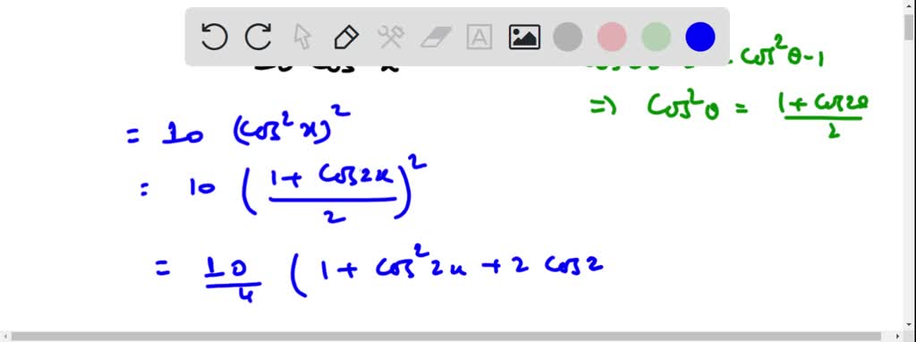 SOLVED: Use the power reducing formula to rewrite each expression as an equivalent expression ...