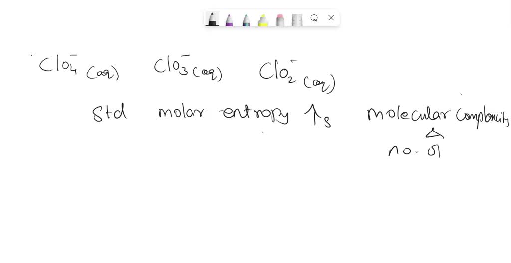 SOLVED: Arrange each group in order of decreasing standard molar ...