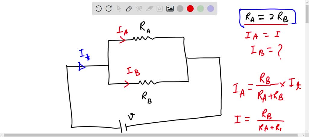 SOLVED: Two resistors A and B are connected in parallel across a ...
