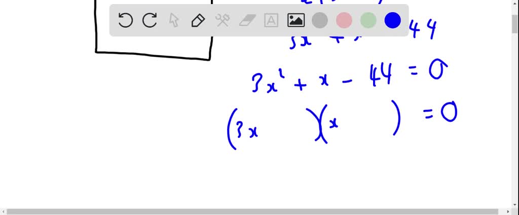 SOLVED: A rectangular plot of land has an area of 44 square kilometers ...