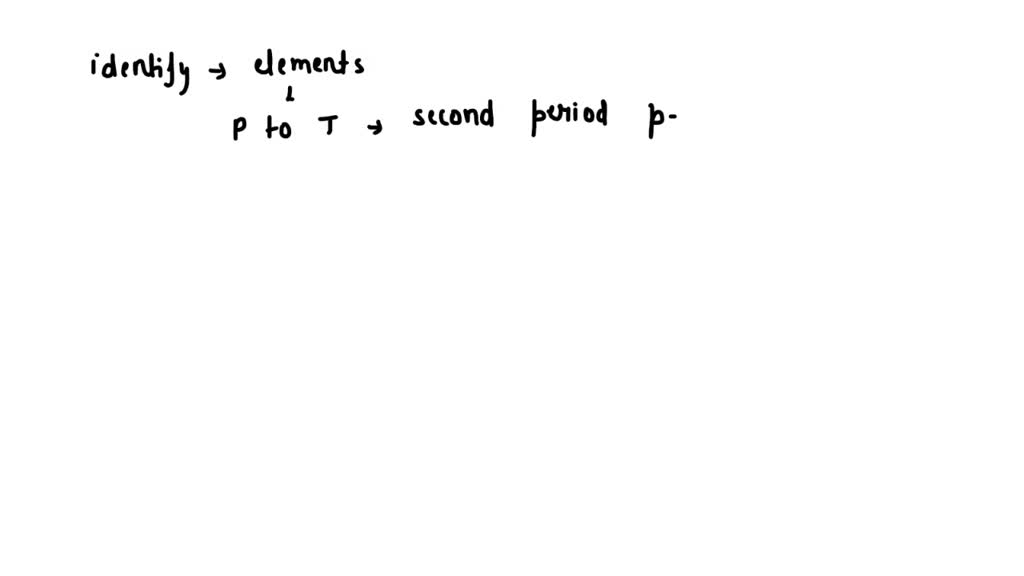 SOLVED: If P to T are second period p - block elements then which of ...