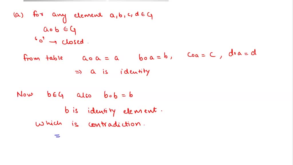 SOLVED: Which of the following multiplication tables group? Support ...