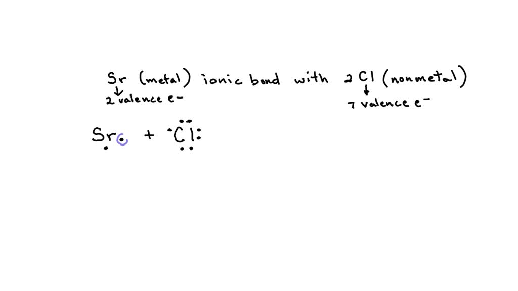 SOLVED: Sr ionic bonding with 2Cl explained and illustrated