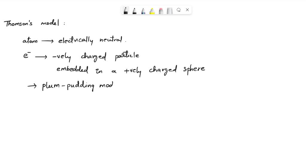 SOLVED: Difference between Thomson's plum pudding model and Hantaro ...