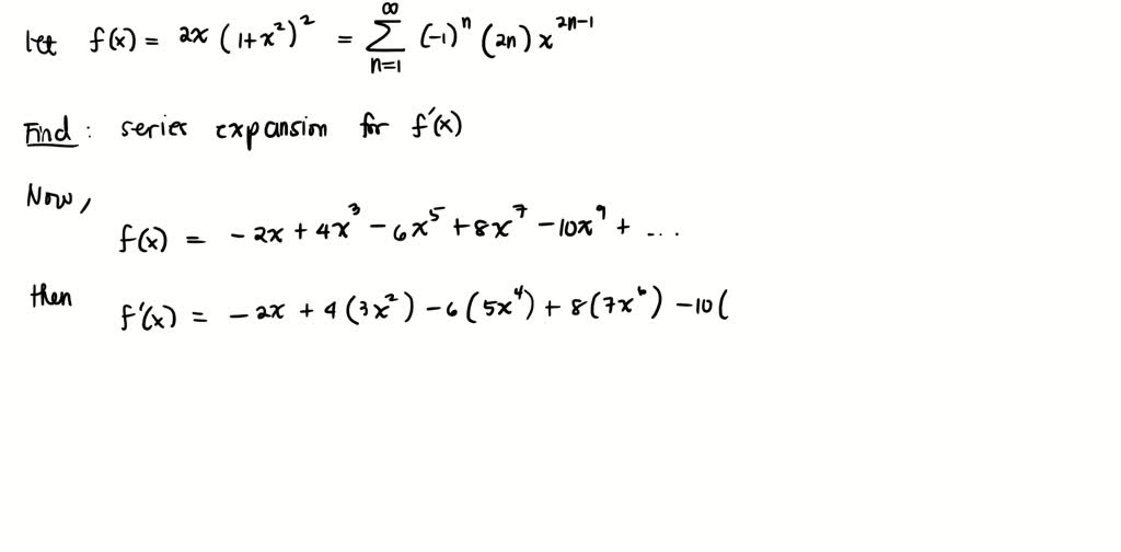 SOLVED: Integrate the given series expansion of flx) term-by-term from ...