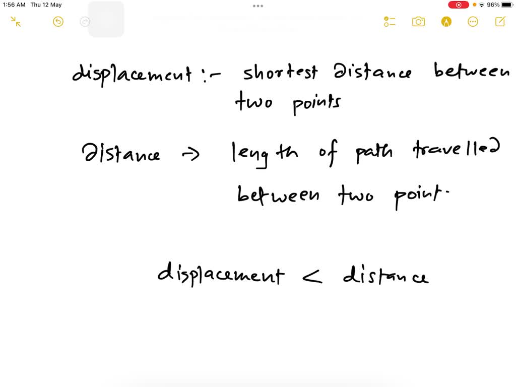 SOLVED: Please answer this question....The numerical ratio of displacement to distance for a ...