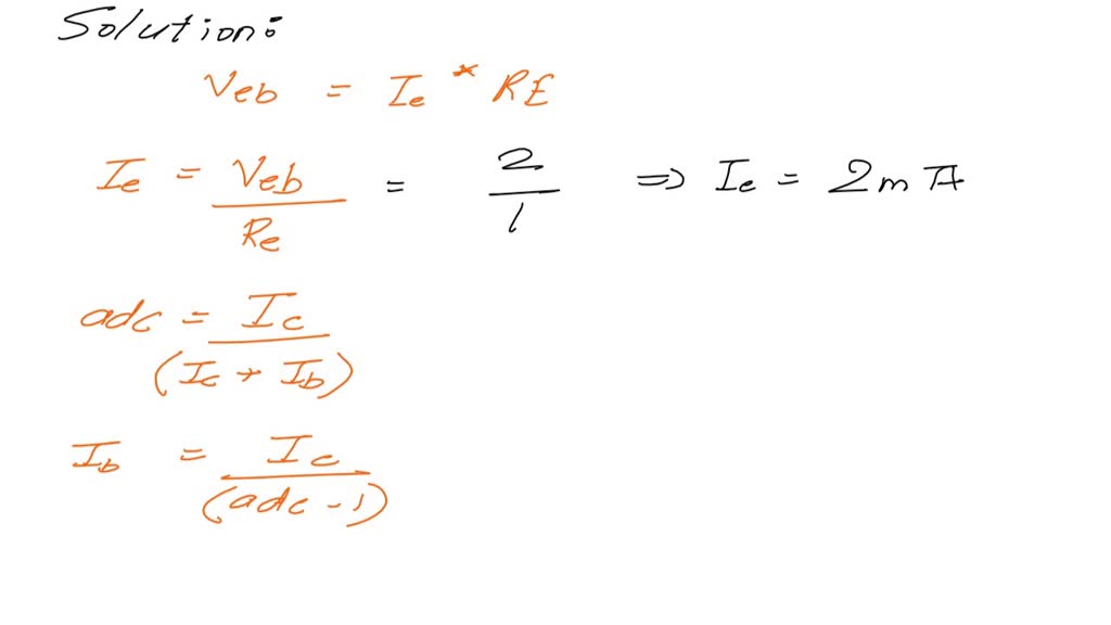 Find Ib, Ie, and Ic? Assume Î±dc = 0.98. Send Most Need Steps Solutions ...