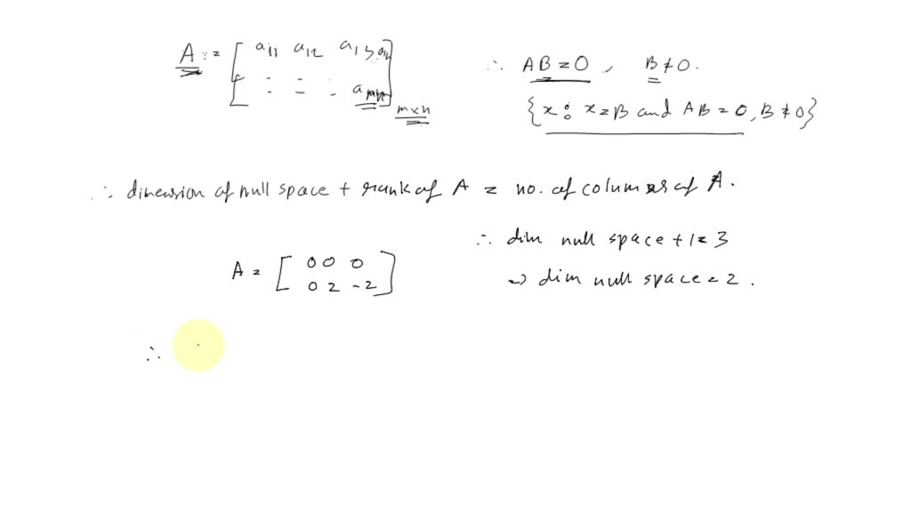 Solved Consider The Matrix A 2 Find A Minimal Set Of Vectors That Span The Nullspace Of A