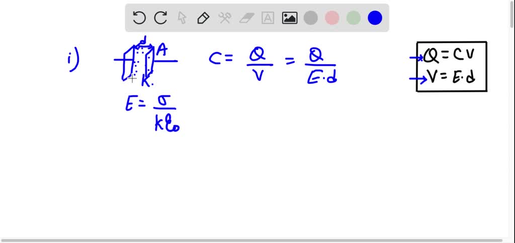 SOLVED: Derive an equation for the capacitance from parallel-plate ...