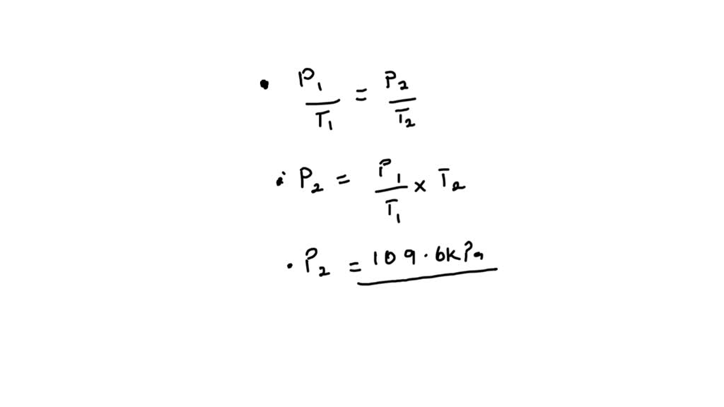 SOLVED: A 750mL sample of hydrogen exerts a pressure of 109.6kPa at 325K. What pressure does it ...