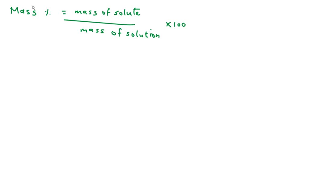 SOLVED: If a 10.00 kg solution of salt water contains 6.90 kg of salt ...