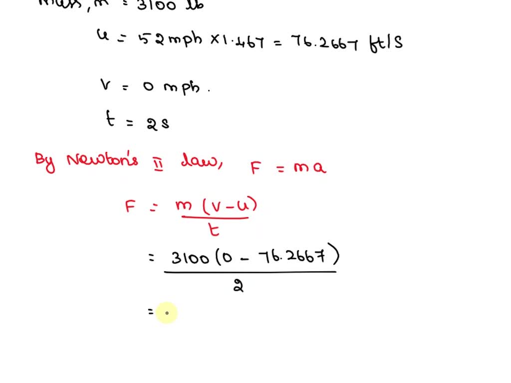SOLVED: The simplest model of a car undergoing braking is a lumped mass ...