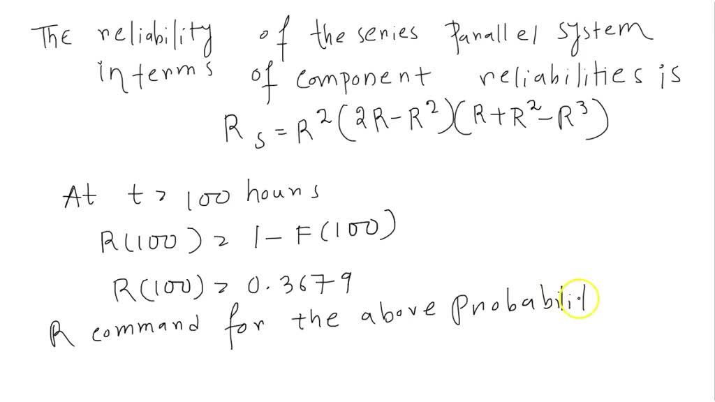 Solved Consider Two Identical Components Operating In Parallel To Provide A Redundant System 