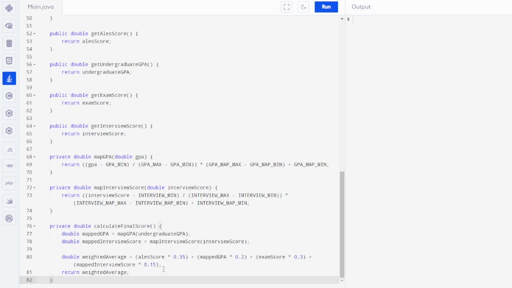 Solved Develop The Java Program For The Following Application Applicants To A Master Program