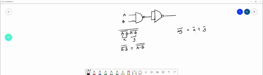 SOLVED: ^ The NAND gate has inputs A and B. Its output is connected to ...
