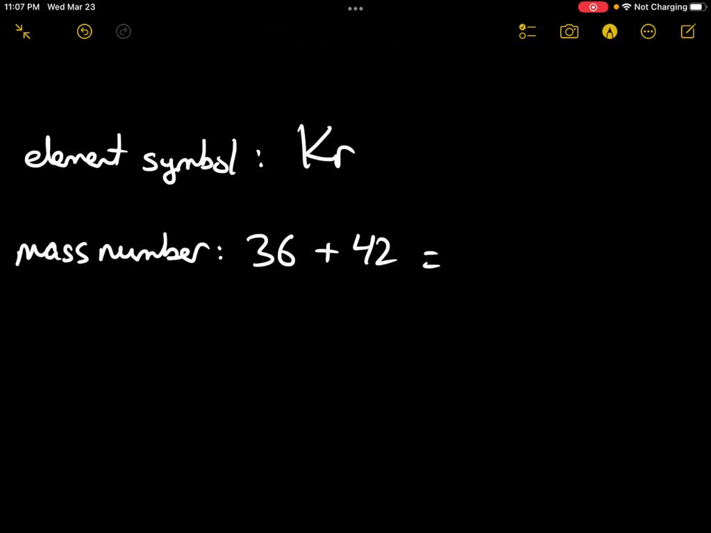 SOLVED: An atom or ion has 42 neutrons, 36 protons, and 36 electrons ...