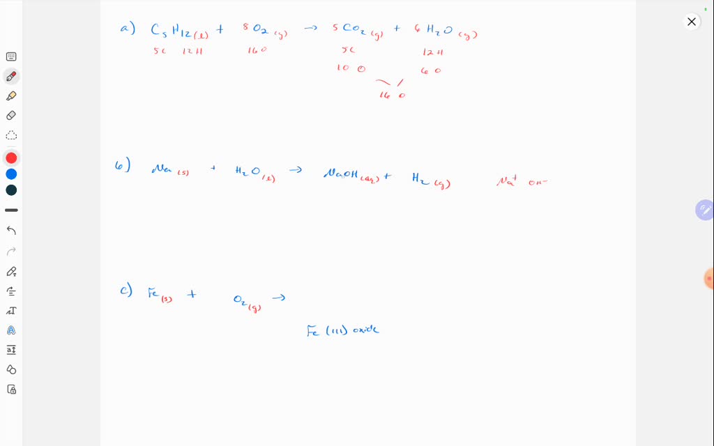 Solved Write A Balanced Equation For Each Of The Following Reactions