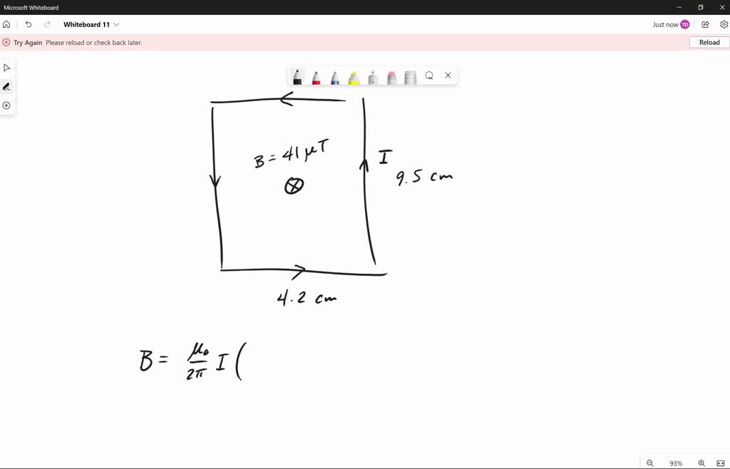 SOLVED: A rectangular loop with dimensions 4.20 cm by 9.50 cm carries current I. The current in ...