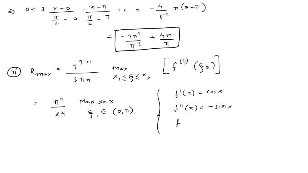 Solved Maximum Absolute Interpolation Error And Its Upper Bound Consider The Function Fx