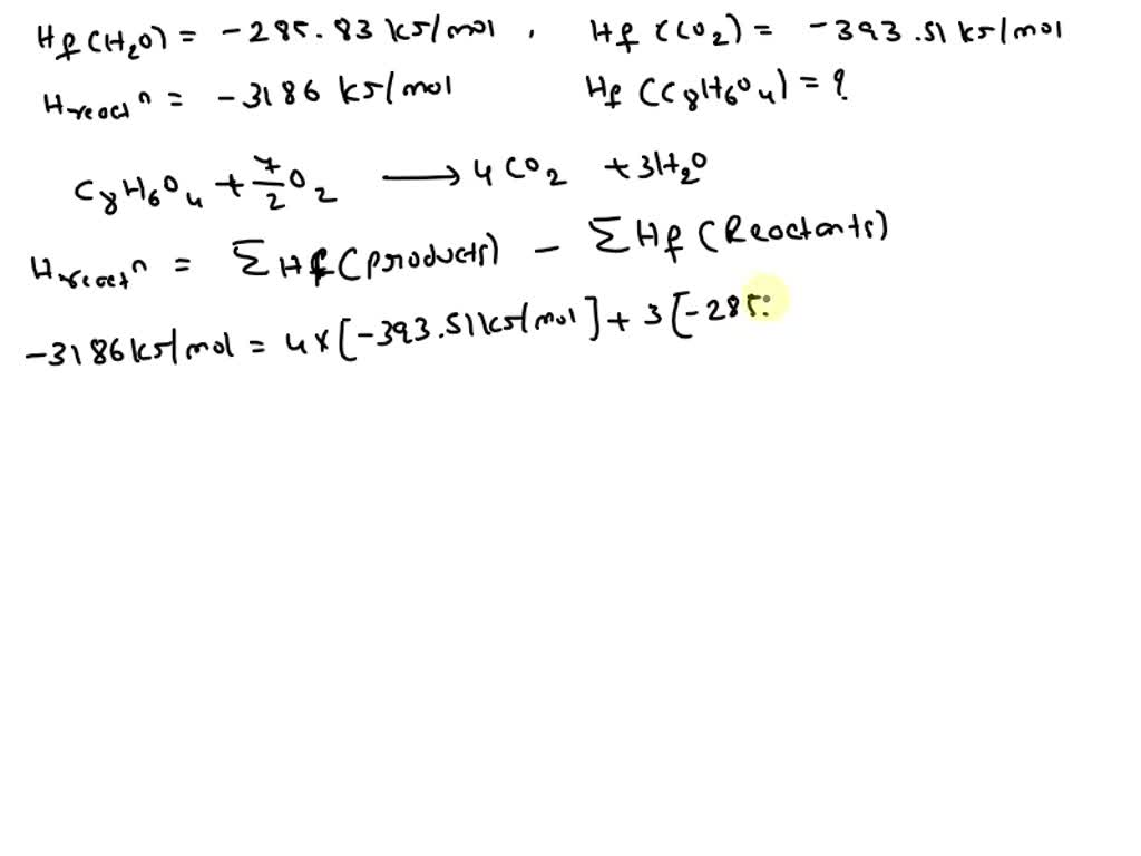 SOLVED: The standard enthalpy change of combustion [to CO2(g) and H2O ...