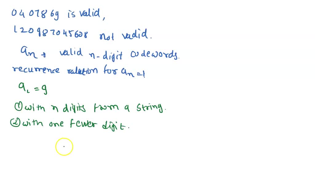 Solved Problem 4 3 Points A Computer System Considers A String Of Decimal Digits A Valid 1309