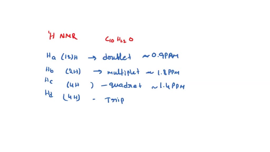 SOLVED: Using the IH NMR below, predict the chemical structure of this ...