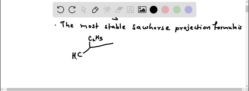 SOLVED: Draw a perspective representation of the most stable conformation of 3 -methylhexane.