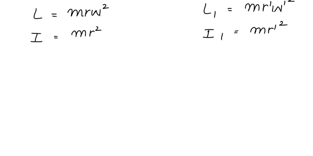 SOLVED: Conservation of angular momentum L = constant Iw = constant I ...