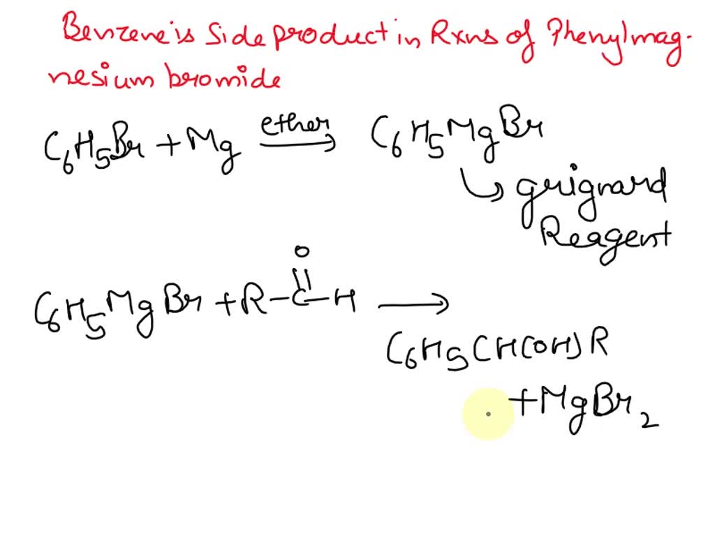 'Benzene is often produced as a side product during Grignard reactions ...