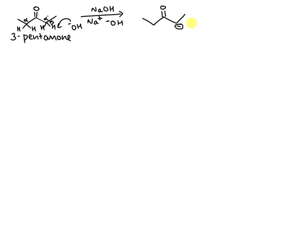 SOLVED: Practice Problem Propose a mechanism for the reaction of 3-pentanone with sodium ...