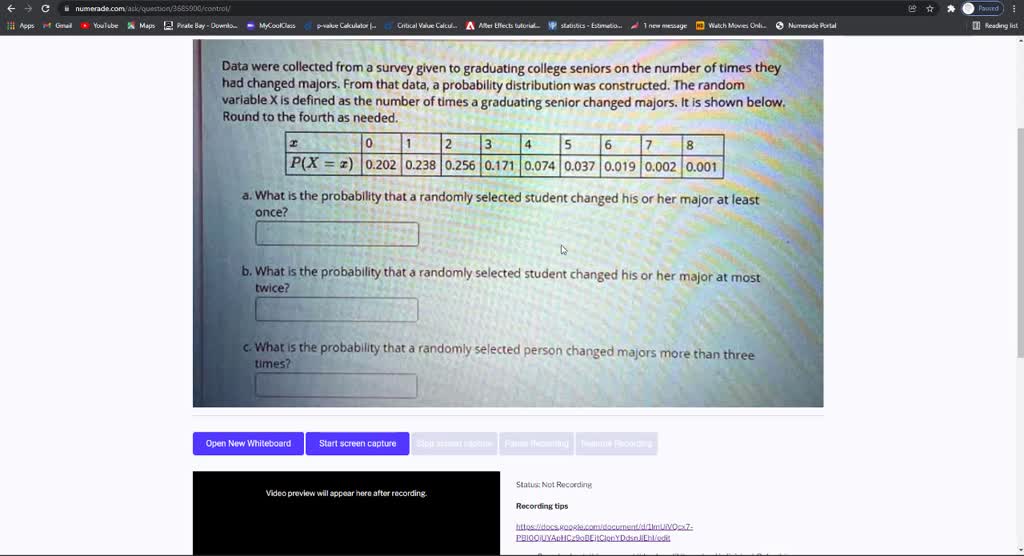 Solved Data Were Collected Irom Survey Given To Graduating College
